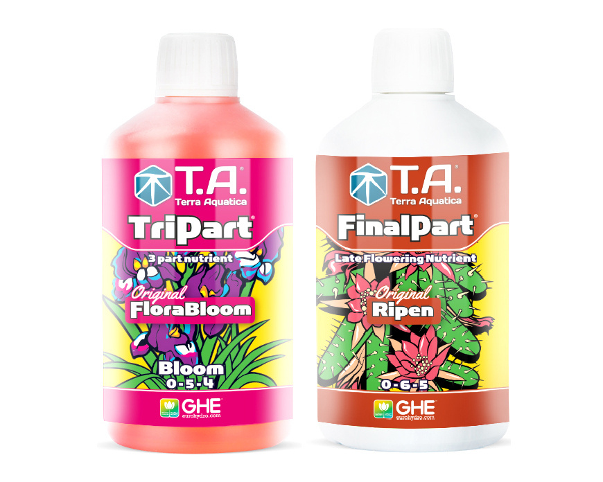 Комплект удобрений, Terra Aquatica, (TriPart Bloom + FinalPart), 2шт. по 0.5л, (GHE Flora Series ...
