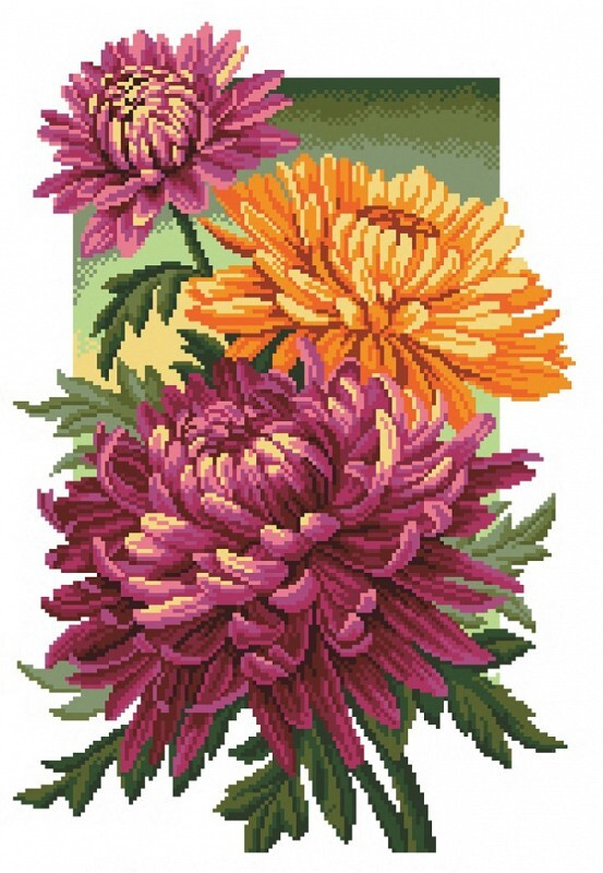 Набор для вышивания крестом по канве с нанесенным рисунком "Песня ...