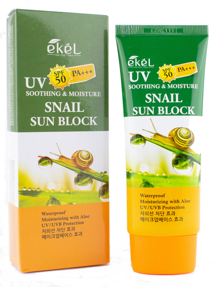 EKEL Крем солнцезащитный с Улиточным муцином Ekel Soothing & Moisture ...