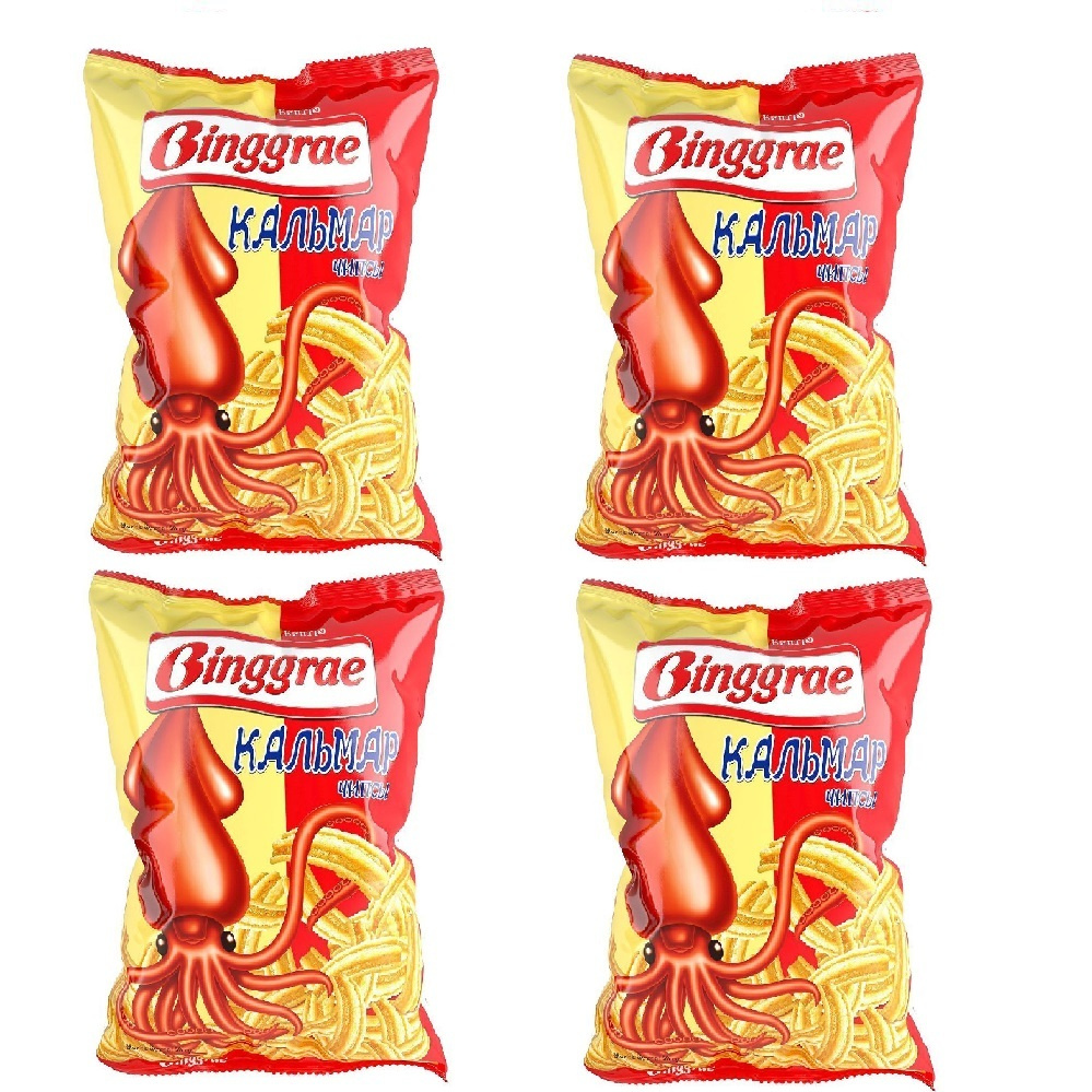 Чипсы Binggrae со вкусом Кальмара (50 г)x 4 шт. - купить с доставкой по ...