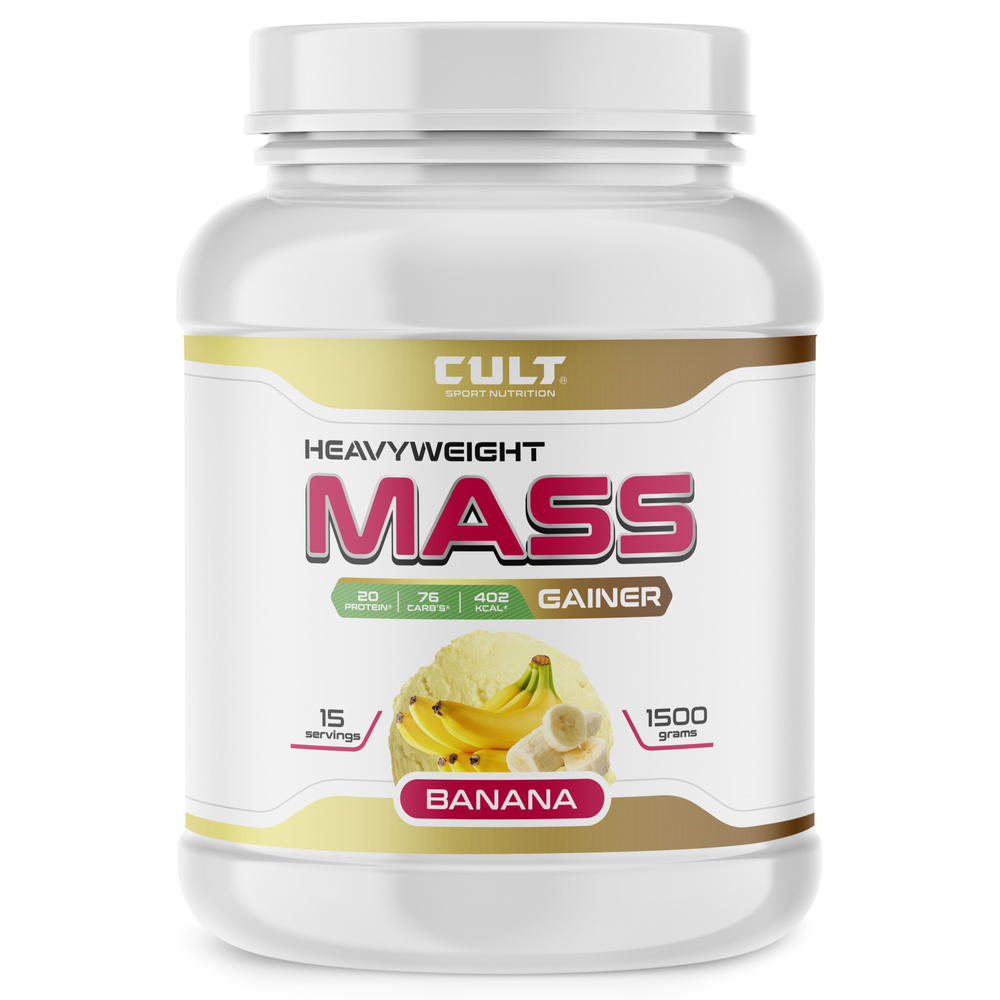 Cult 100% Pure Mass Gainer - 1500 грамм, банан (15 порций) - купить с ...