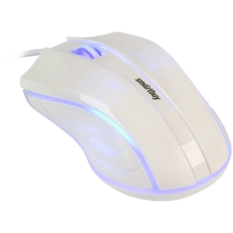 Мышь SmartBuy ONE 338, USB, с подсветкой, белая, 2 кнопок (SBM-338-W ...