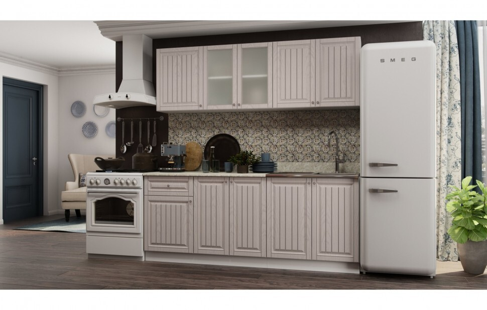 Кухонный гарнитур Хозяюшка 2 0 м Мускат купить по выгодной цене в интернет магазине Ozon