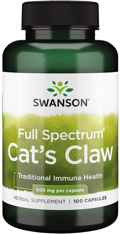 Кошачий коготь 500мг, Swanson Full Spectrum Cat's Claw, 100 капсул ...