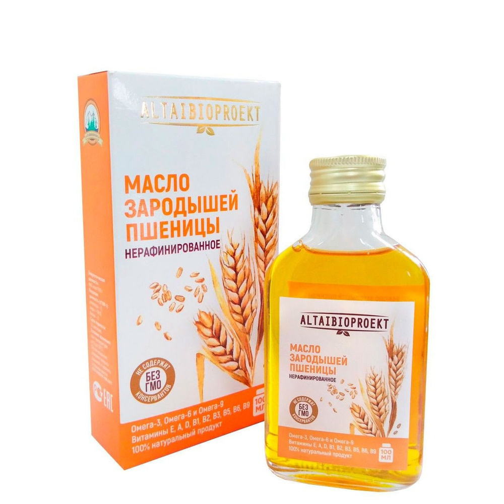 Масло зародышей пшеницы нерафинированное, 100 мл. Для выведения ...