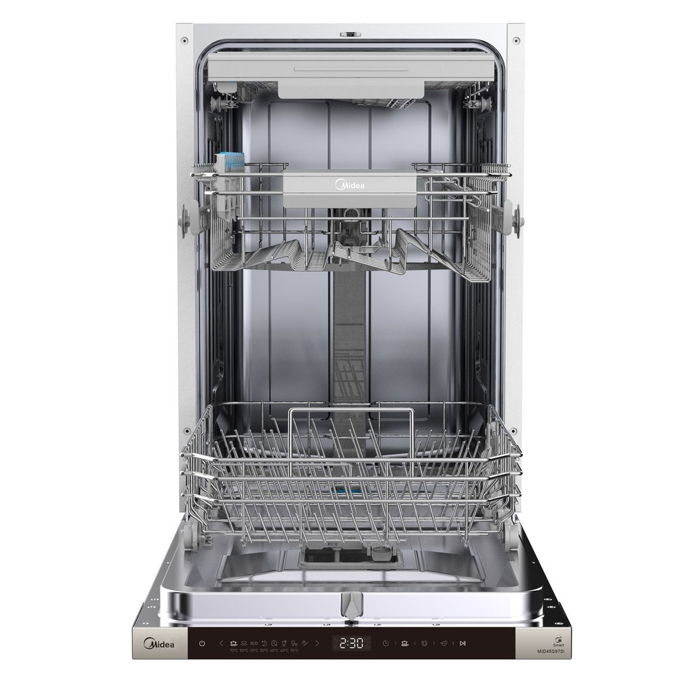 Midea Встраиваемая посудомоечная машина MID45S970i, серебристый купить ...