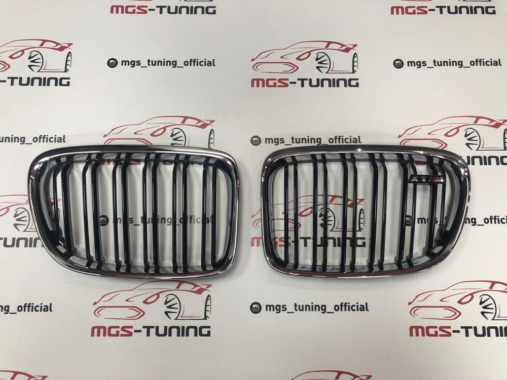 Решётка в стиле BMW X1 M е84 черный глянец и хром обод - MGS-Tuning арт ...