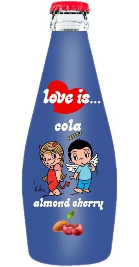 Напиток газированный Love is: Cola Almond-Cherry Вкус миндаля и черешни ...