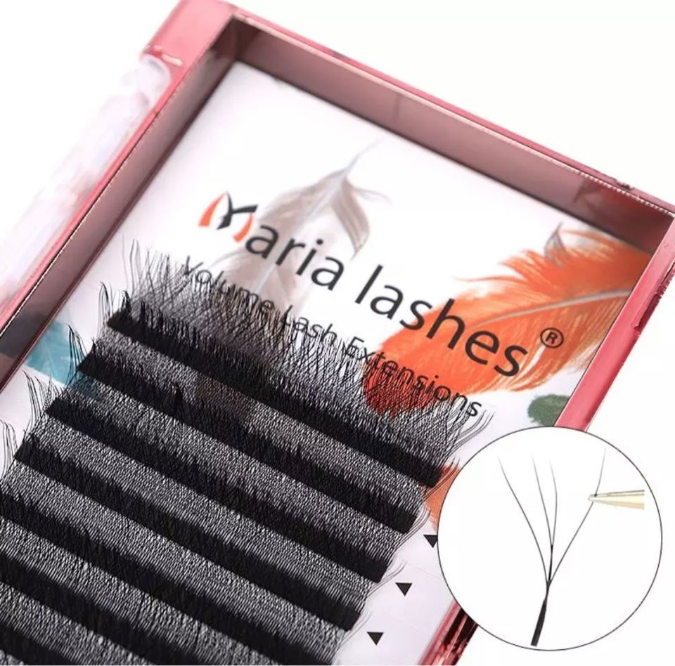 Готовые пучки для наращивания ресниц Maria Lashes 4D/MIX8-12/ Изгиб D ...