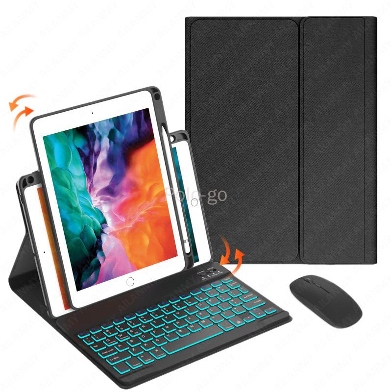 Чехол с клавиатурой для Apple iPad 10,2 дюйма 9-го/8-го/7-го поколения ...
