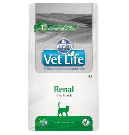 Farmina Vet Life Renal Лечебный корм для кошек при Заболеваниях почек ...