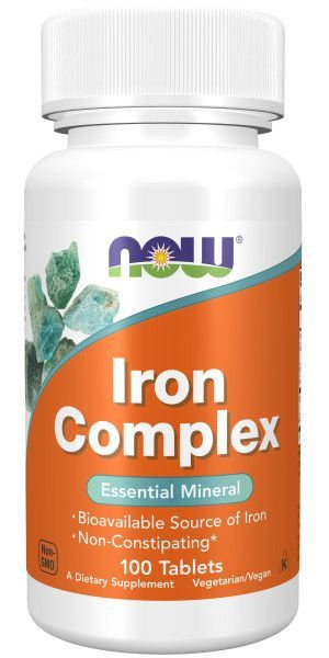 NOW Iron Complex, железо 100 таб - купить с доставкой по выгодным ценам ...