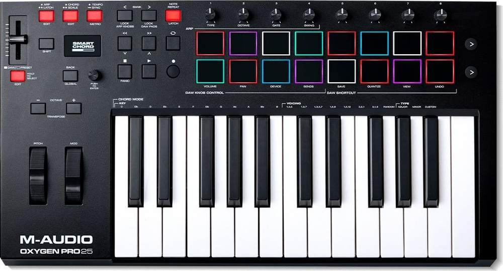 Midi клавиатура M Audio Oxygen Pro 25 Black купить с доставкой по