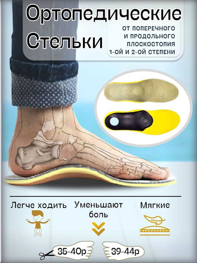 Стельки ортопедические для обуви спортивные массажные для женщин и ...
