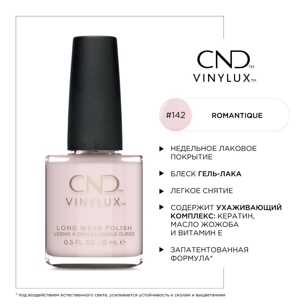 Недельное покрытие Cnd Vinylux 142 Romantique купить с доставкой по