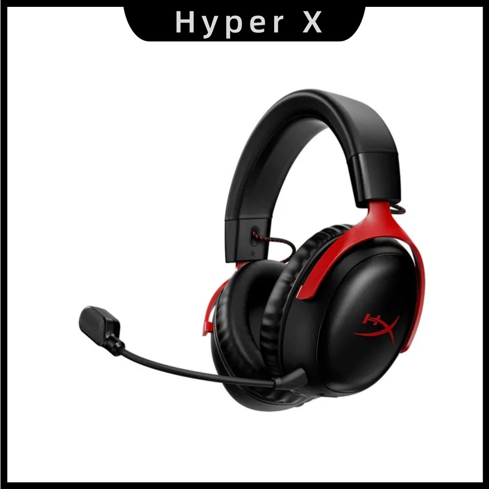 Игровые наушники HyperX Cloud III Wireless, черный, красный - купить по ...