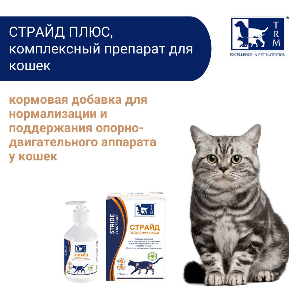 Страйд плюс для кошек жидкий (160 мл.) - купить с доставкой по выгодным ...