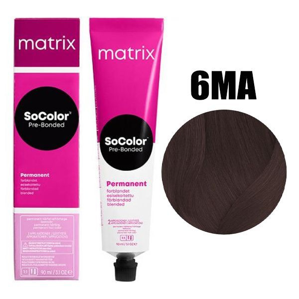 Matrix SOCOLOR 6MA Крем-краска стойкая для волос Темный блондин мокка ...