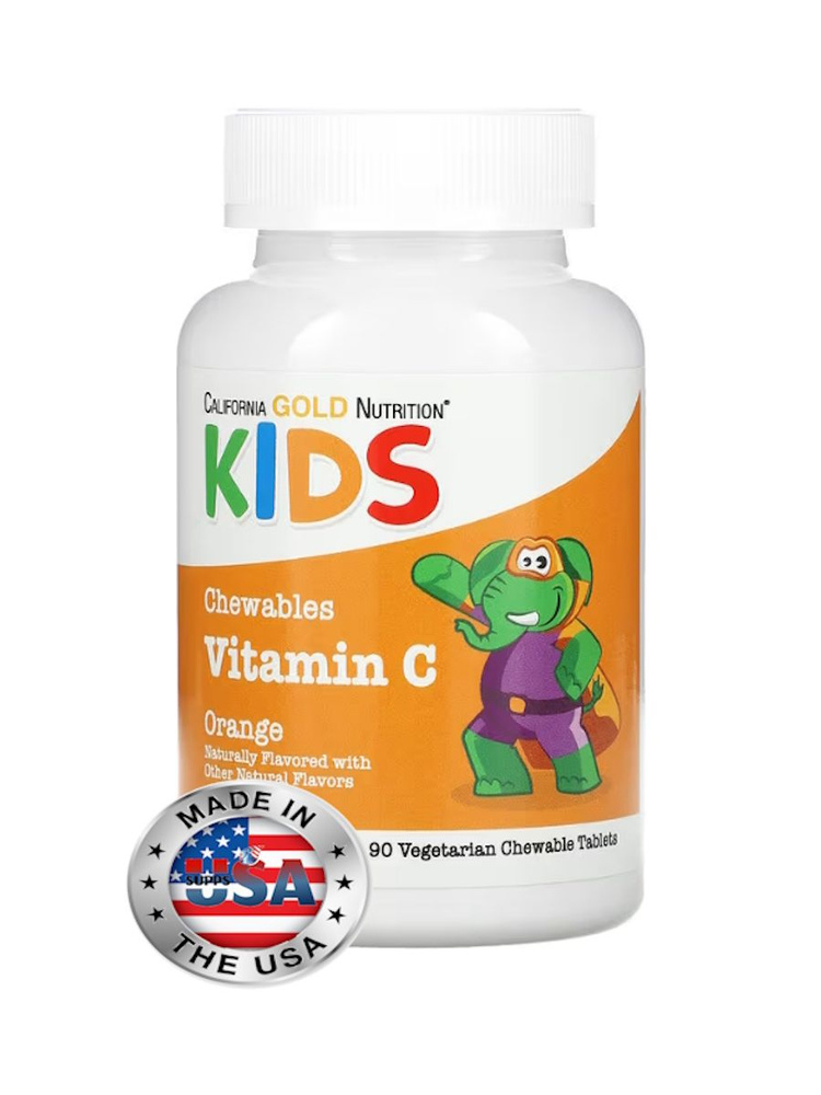 California Gold Nutrition, Жевательный витамин C для детей, со вкусом ...