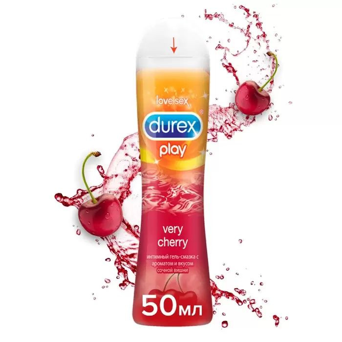 durex Play Very Cherry, гель-смазка со сладким ароматом вишни, 50 мл ...