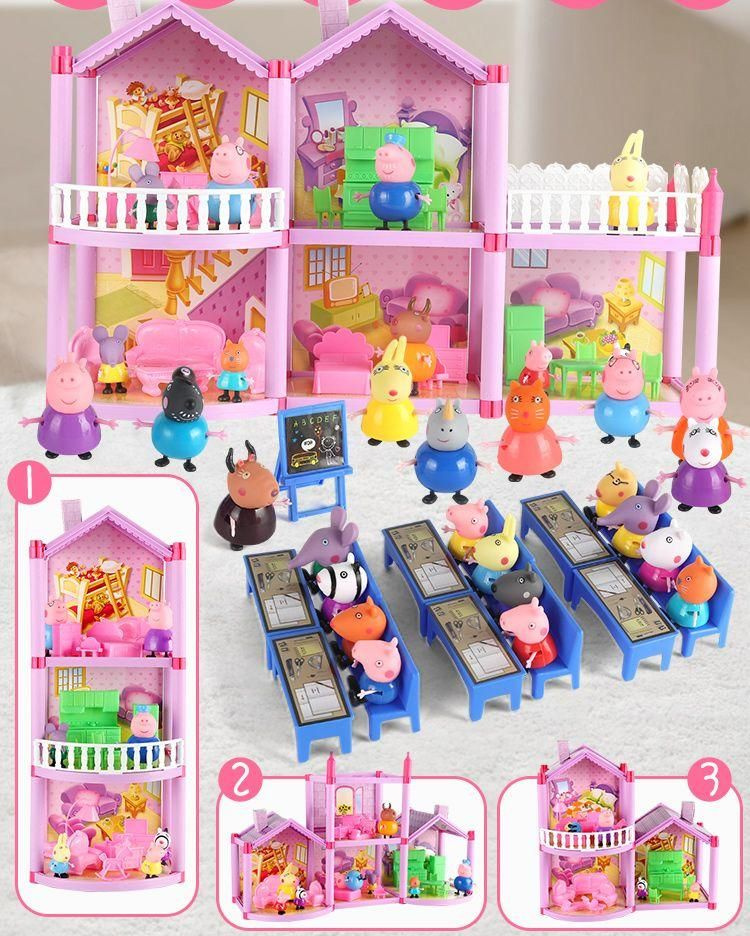 Peppa Pig Детские игрушки Peppa Pig Simulation House 25 Character Gift ...