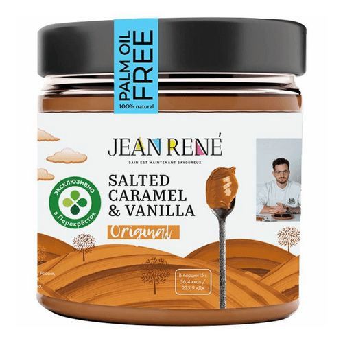 Паста карамельная Jean Rene Оригинальная солёная карамель-ваниль, 180г ...