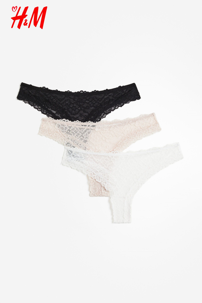 Комплект трусов бразильяна H&M Ladies Briefs, 3 шт - купить с доставкой ...