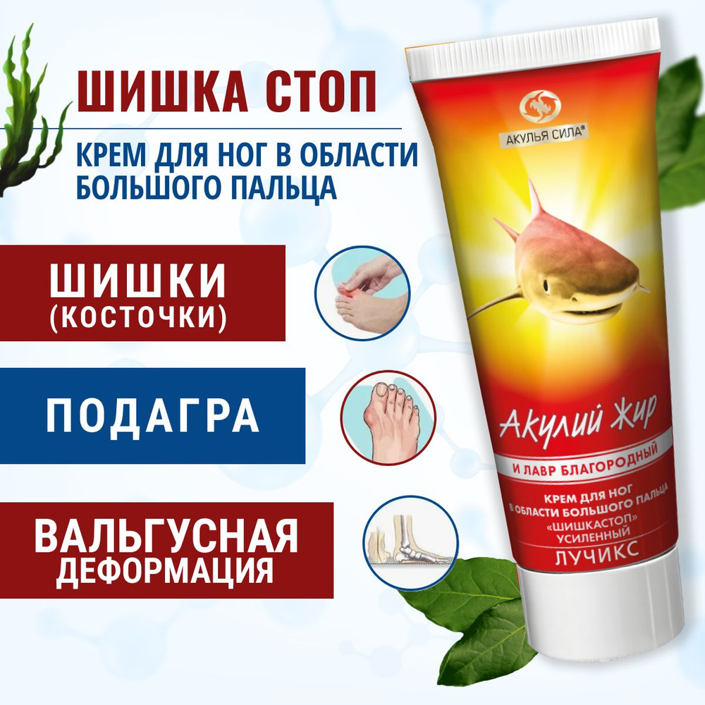 Акулья сила. ШишкаСтоп усиленный. Крем при вальгусной деформации, от ...