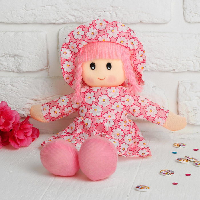 Мягкая игрушка "Кукла", в шляпке и платьишке, 30 см - купить с ...