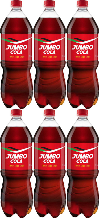 Газированный напиток Jumbo Cola 1,5 л, комплект: 6 упаковок по 1.5 л ...
