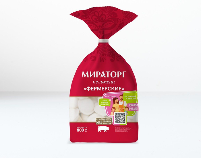 Пельмени Фермерские Мираторг, 800 г - купить с доставкой по выгодным ...