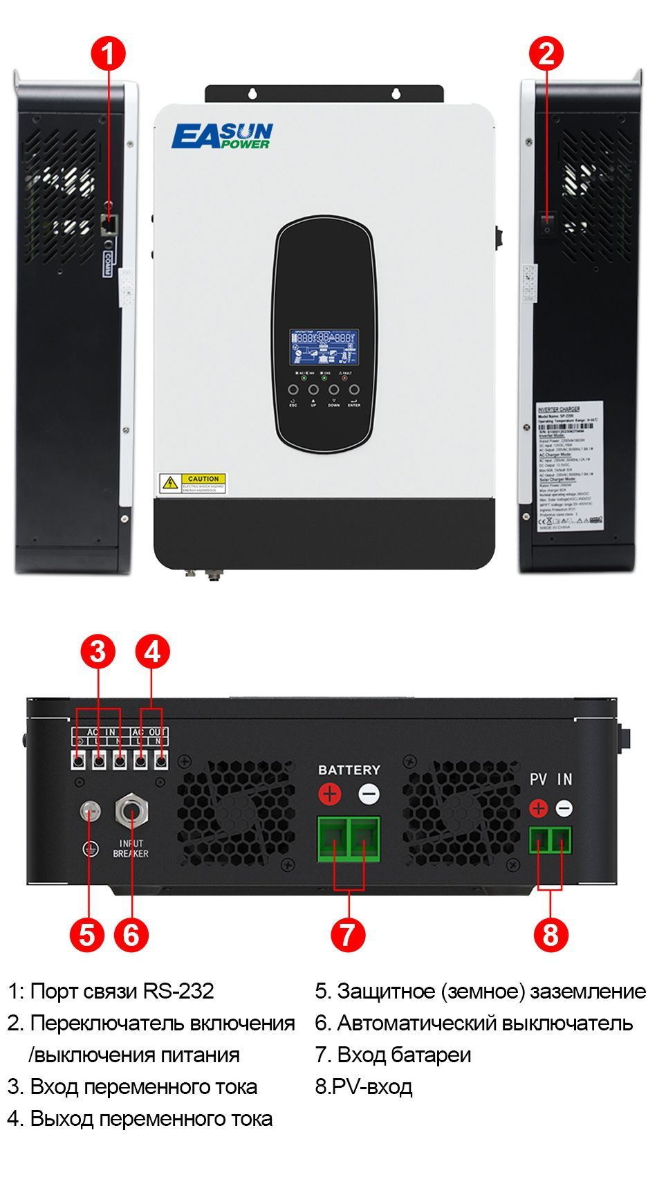гибридный солнечный инвертор Easun Power ISolar SMH II 2.2KW, MPPT, 2200Вт, 12В - купить с ...