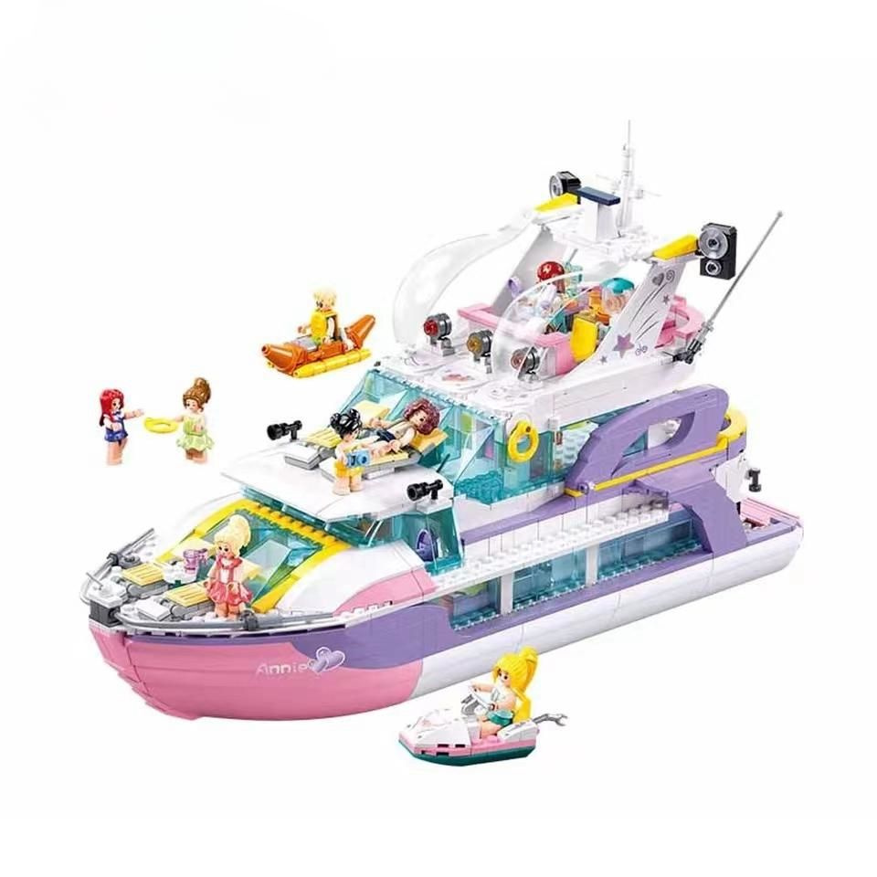 Конструктор SLUBAN Серия Друзья/ Вечеринка на яхте "Дельфин". / пластиковый, Игрушки для девочек ...