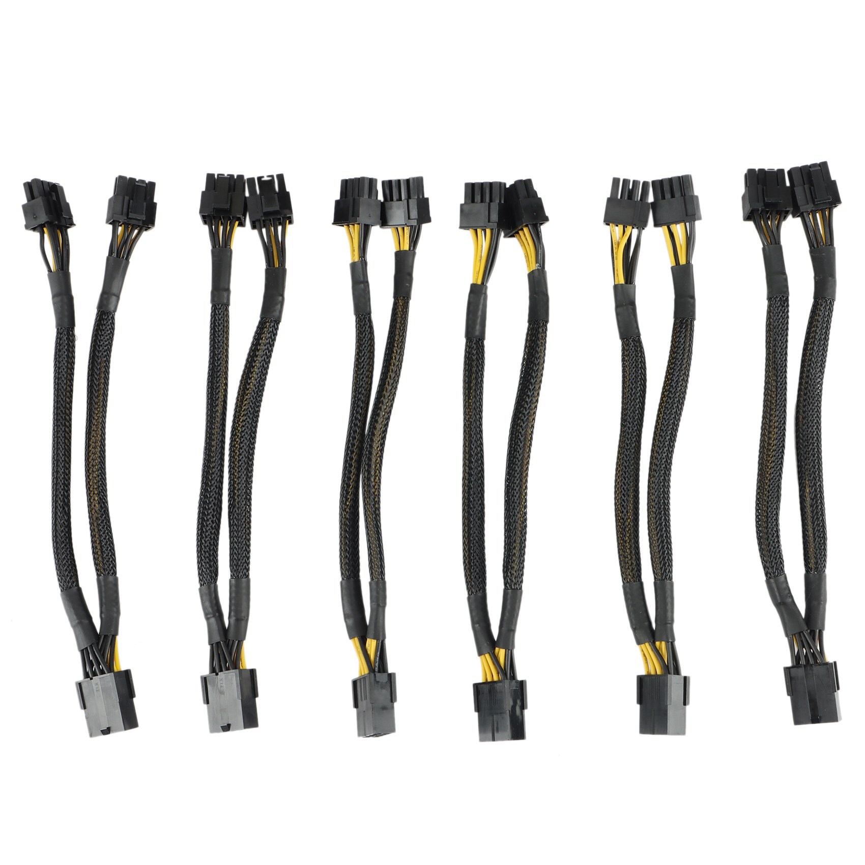 6Pack GPU VGA PCI-E 8 Pin Female to Dual 8 6 + 2 Pin Male PCI Express ...