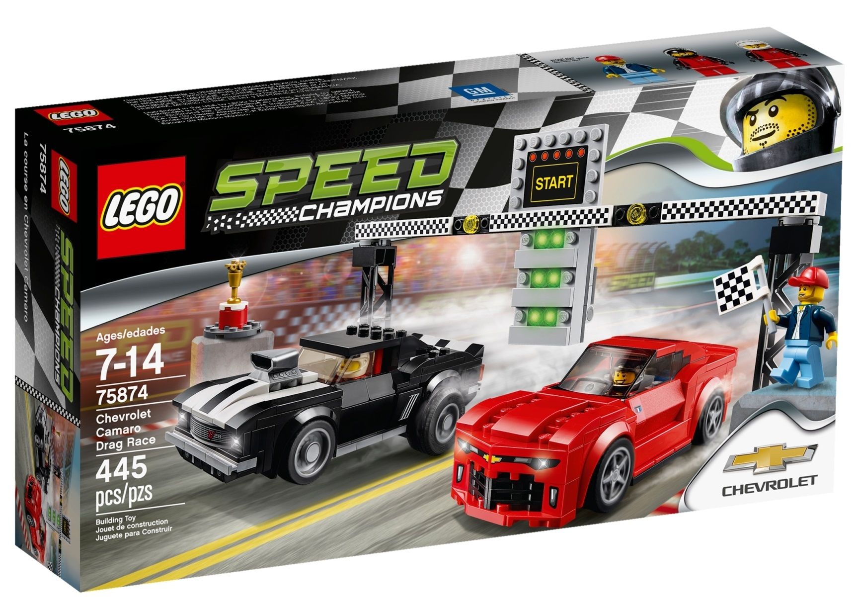 Конструктор LEGO Speed Champions Chevrolet Camaro Drag Race, 445 ...