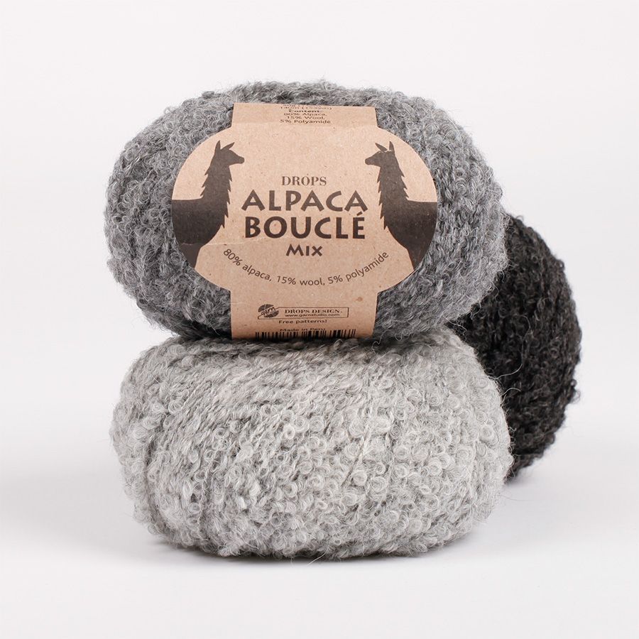 Букле пряжа с шерстью альпака для вязания DROPS Alpaca Boucle (Дропс ...