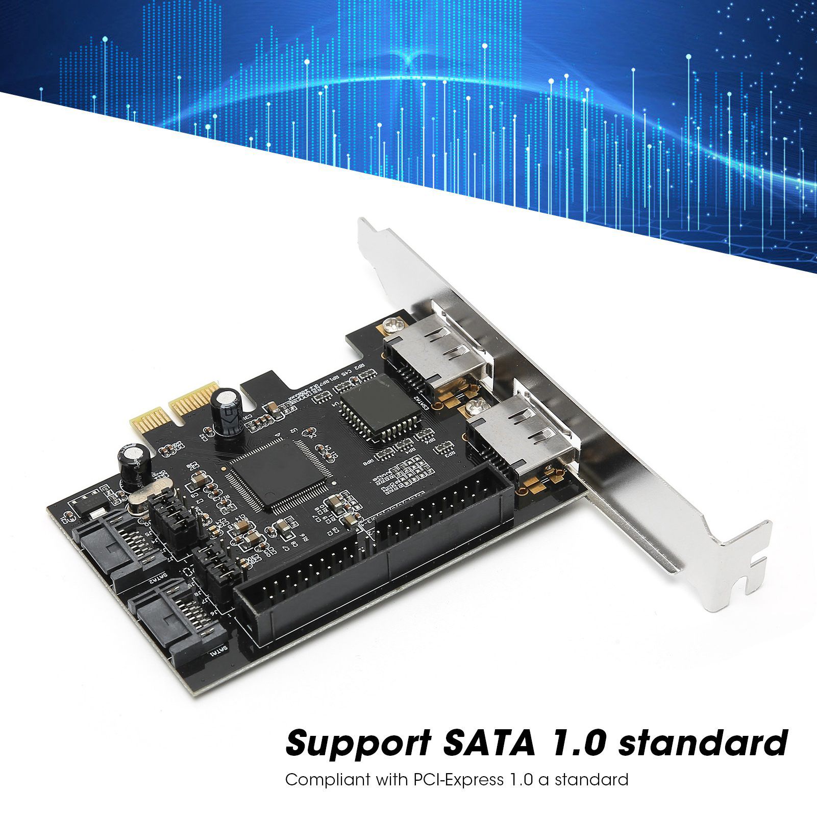 SATA IDE PCI-E адаптер карта PCIe в 2*SATA 2*ESATA IDE конвертер купить ...