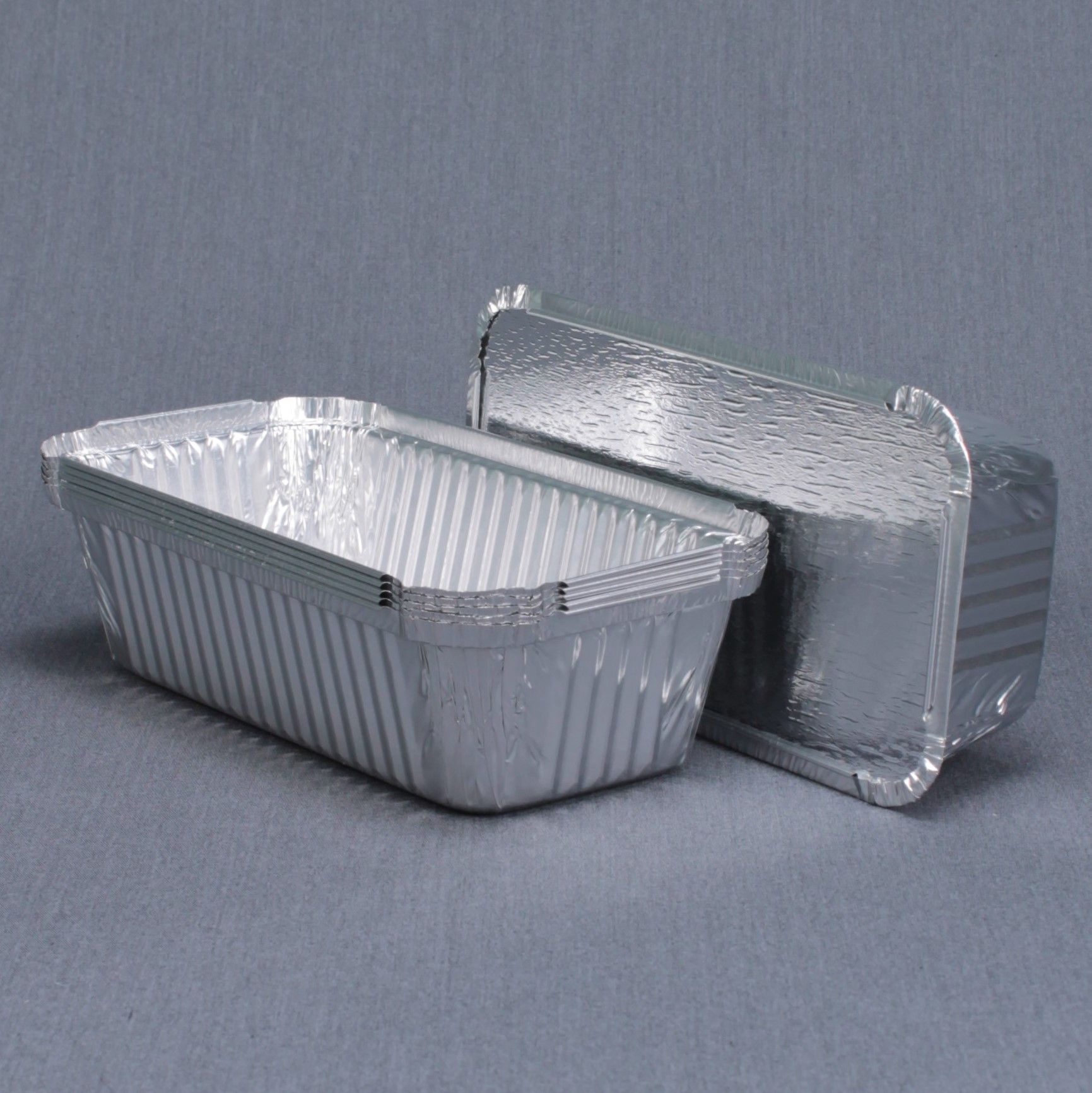 Формы из фольги РусАл 940мл 10шт с крышками 21,7x11,3x5,4см ...