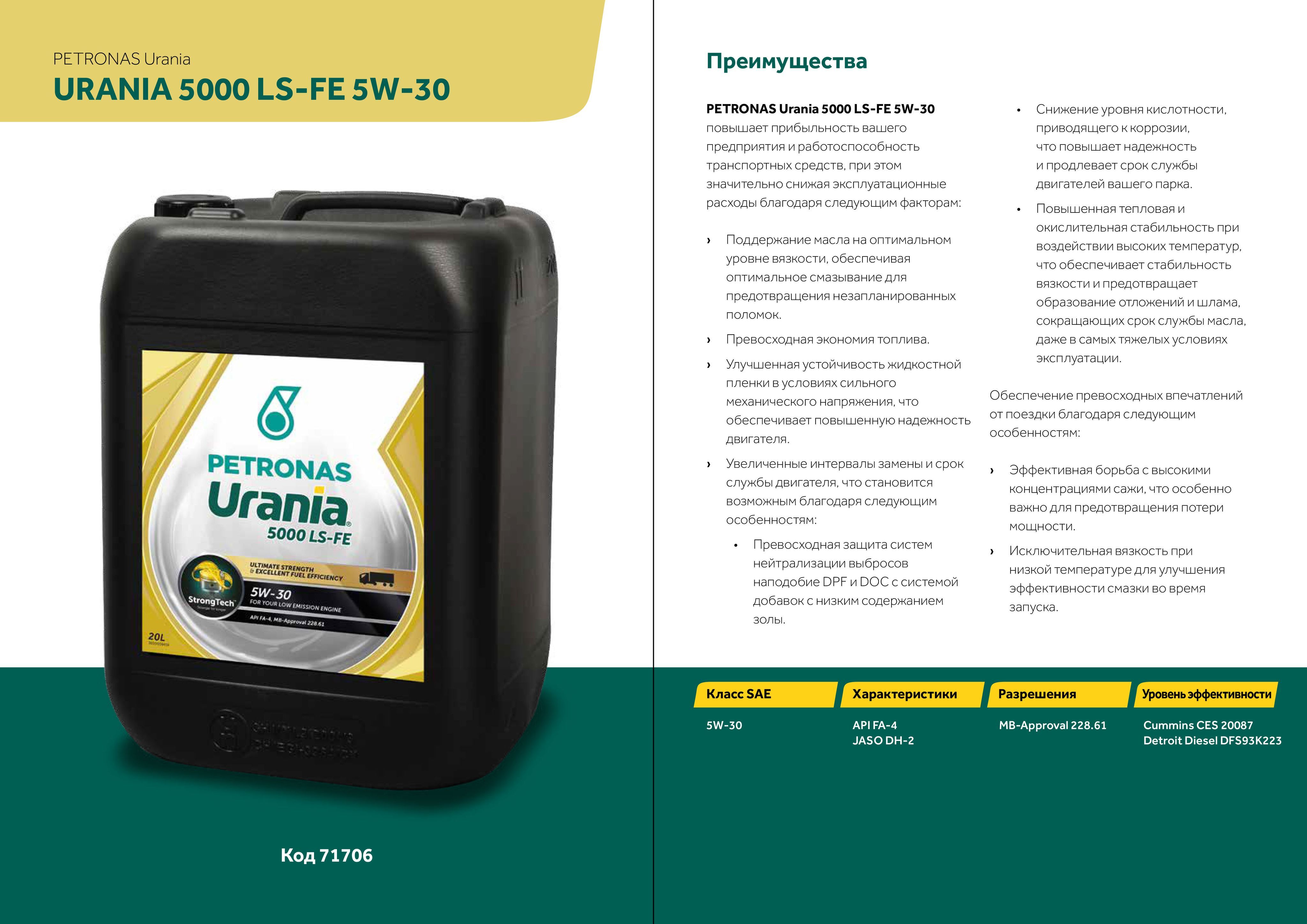 Масло моторное PETRONAS 5W-30 Синтетическое - купить в интернет ...