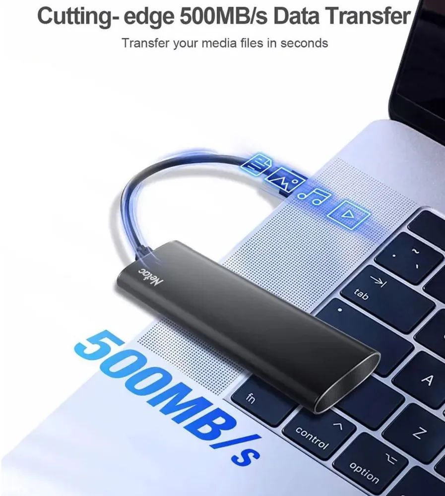 Внешний SSD-диск Netac NT01ZSLIM-001T-32BK, 1 ТБ - купить по выгодной ...
