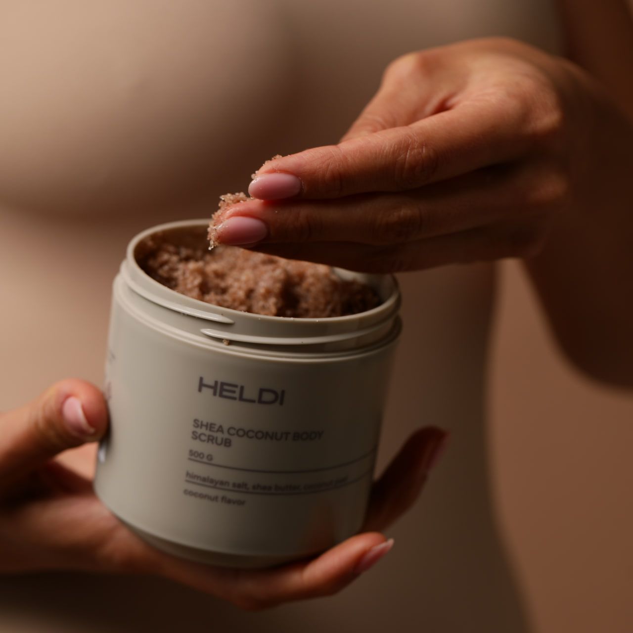 Скраб для тела антицеллюлитный Heldi с ароматом кокоса / уход за телом ...