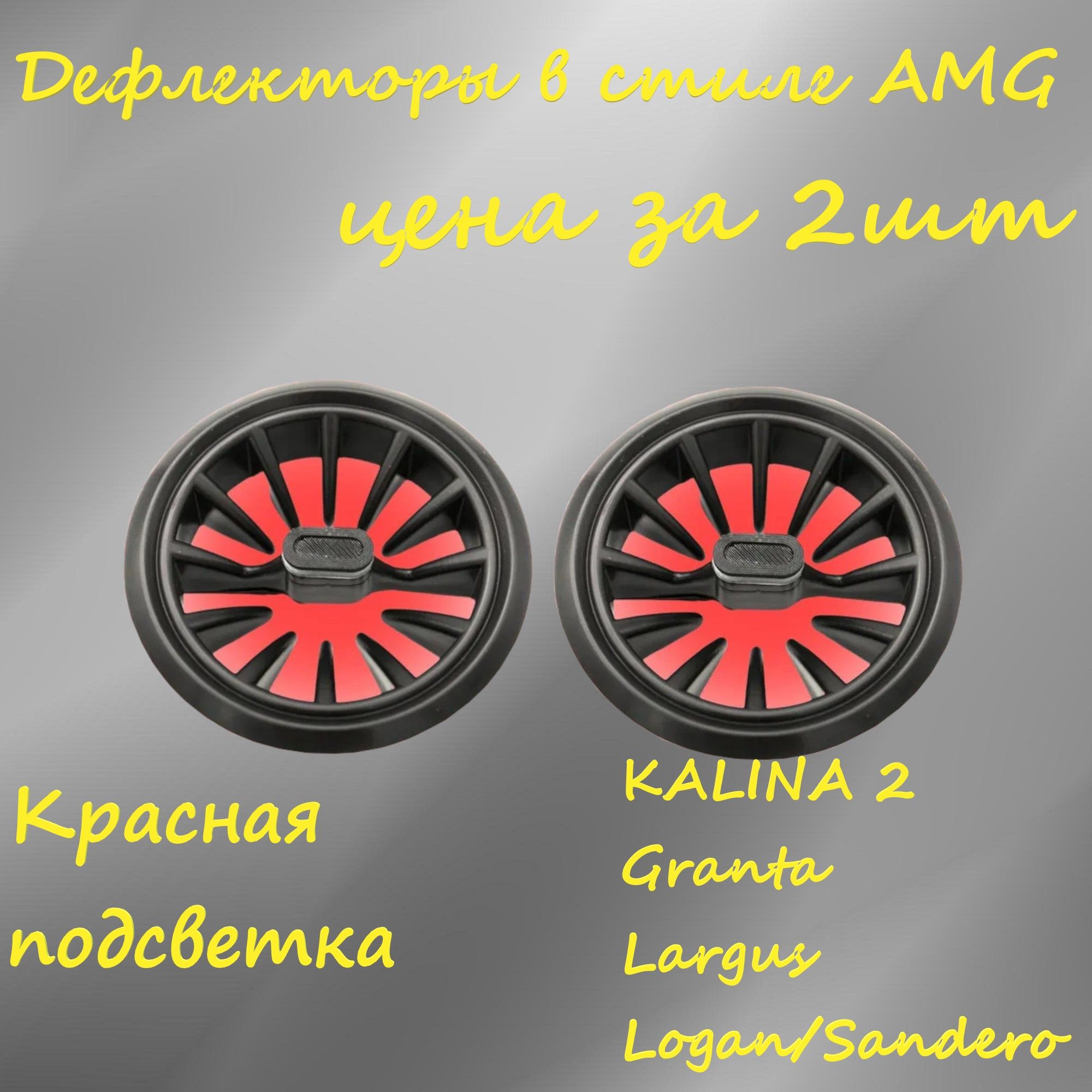 Автомобильный дефлектор сопла воздуховода в стиле АМГ с подсветкой ...