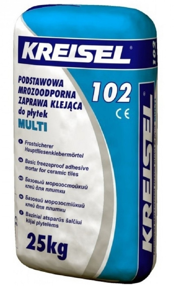 Клей для плитки KREISEL морозостойкий 102 MULTI, 25 кг, Морозостойкость ...
