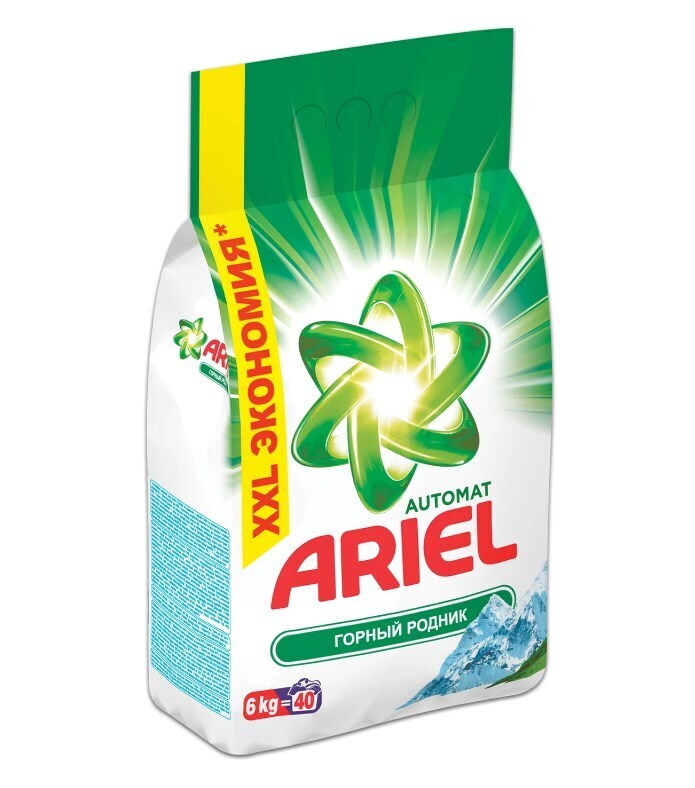 Стиральный порошок-автомат 6 кг, ARIEL (Ариэль), "Горный родник ...