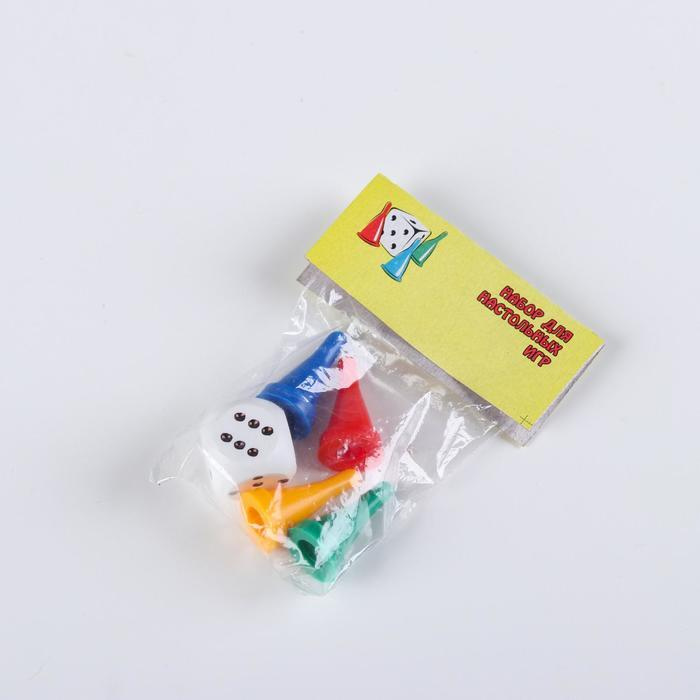 Набор для настольных игр Гелий кубик 1 5х1 5 см конусные фишки 1 2х2
