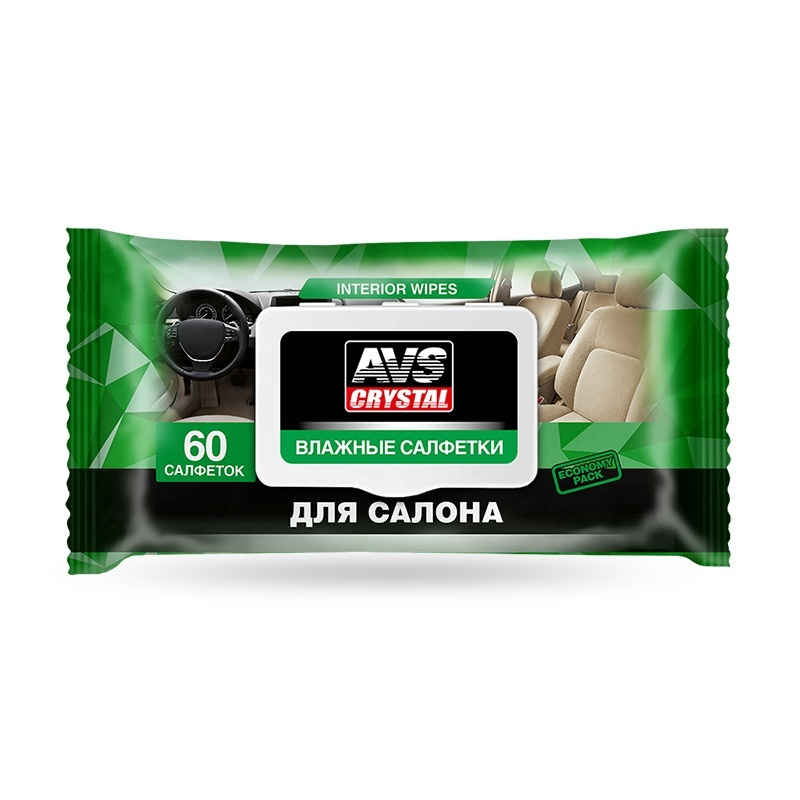 Влажные салфетки "Для Салона" (пластиковый клапан) 60 шт. AVS AVK-212 - купить с доставкой по ...