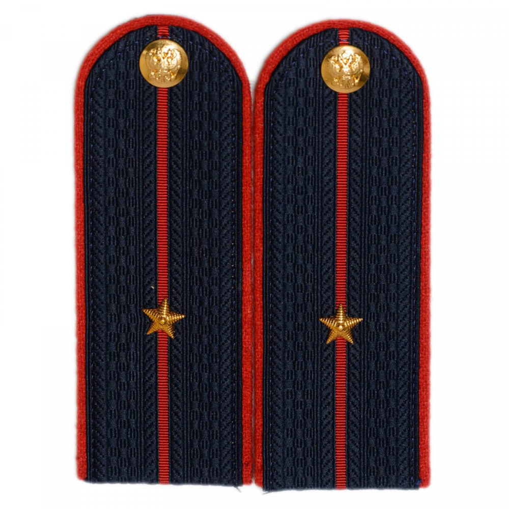 Погоны МВД темно-синие МЛ.ЛЕЙТЕНАНТ на китель БЕЗ петлицы Картонные ...