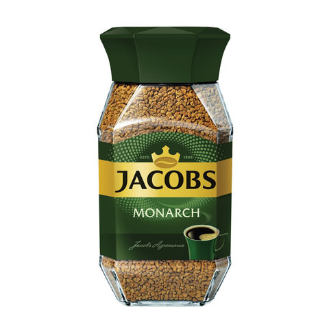 Кофе растворимый JACOBS Monarch, сублимированный, 95 г, стеклянная банка - купить с доставкой по ...