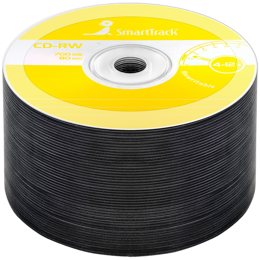 Перезаписываемый диск SmartTrack CD-RW 700Mb 12x bulk, упаковка 50 шт ...