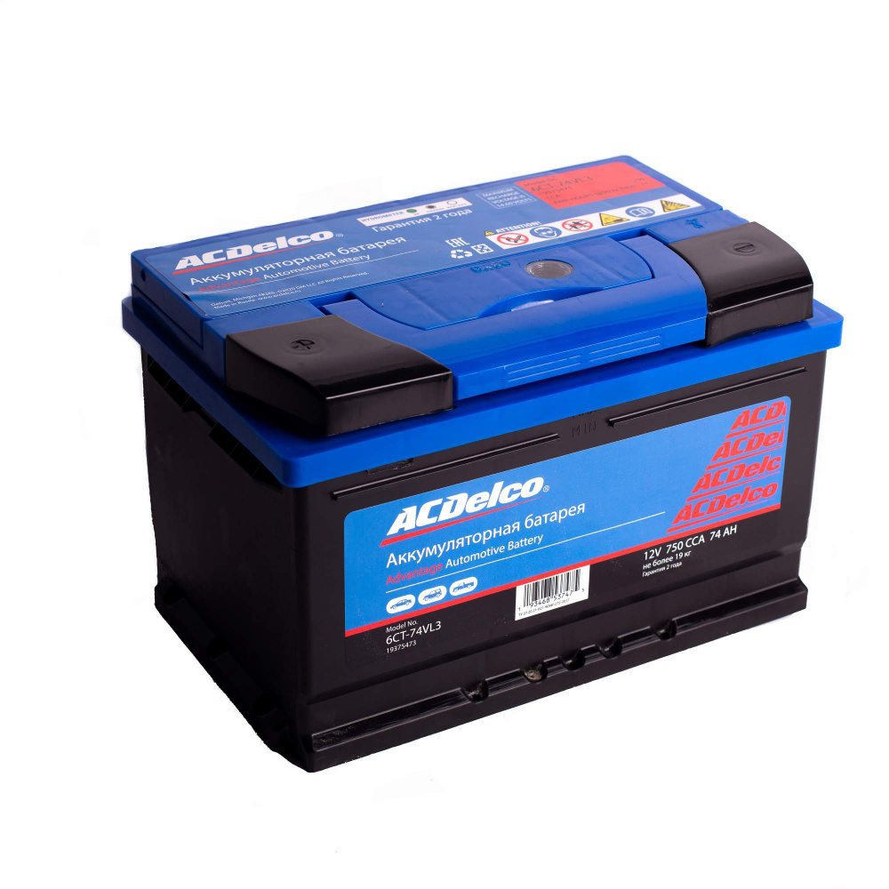 ACDelco Аккумулятор автомобильный, 74 А•ч, Прямая (+/-) полярность купить на OZON по низкой цене ...
